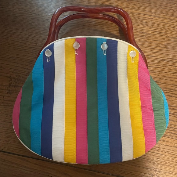 Delanthe | Bags | Vintage Delanthe Striped Bermuda Bag Clutch | Poshmark